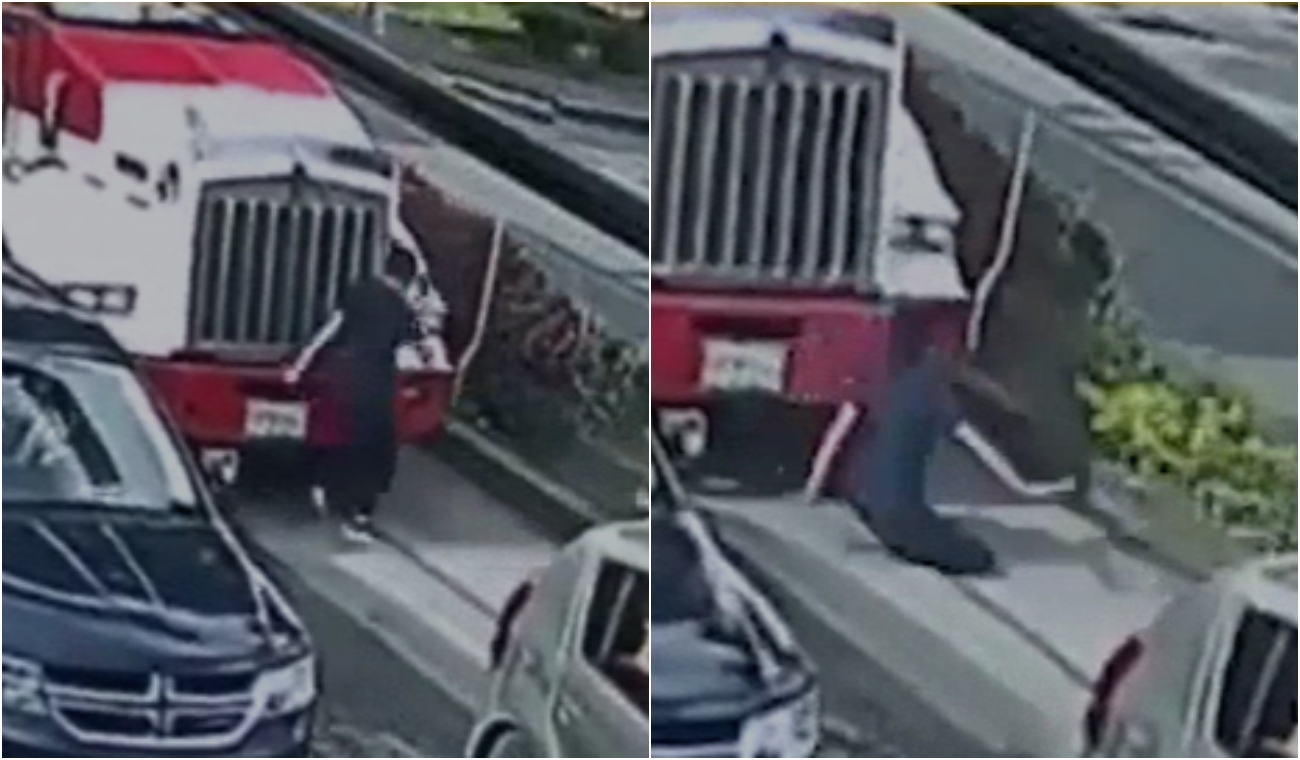Video: mujer que habla por celular es atropellada por un tractocamión ... Video: mujer que habla por celular es atropellada por un tractocamión ...